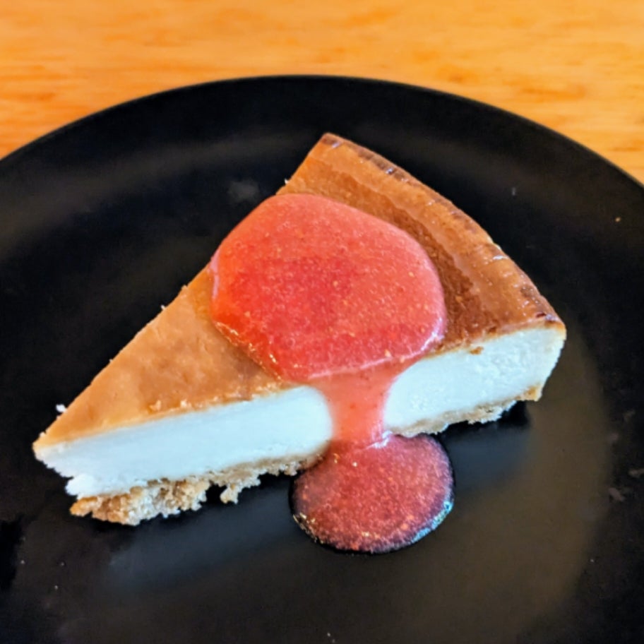 n.y. style cheesecake w/ strawberry | obon shokudo | vegan japanese ...