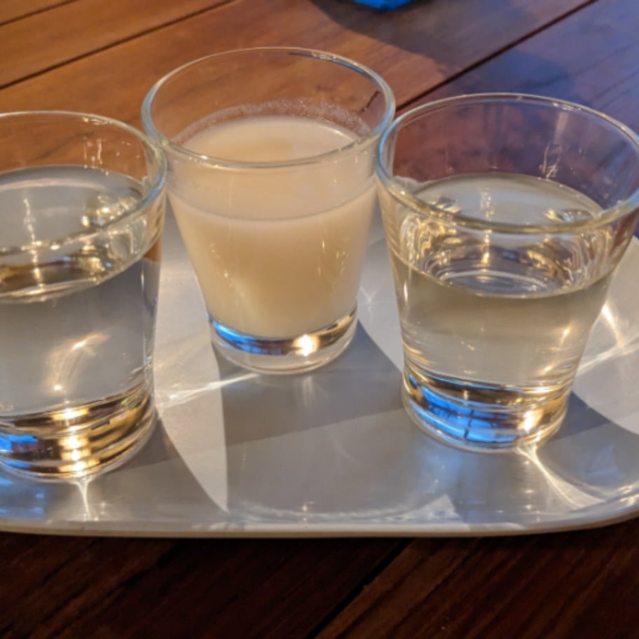 umami dry sake flight | obon shokudo | vegan japanese comfort food for ...